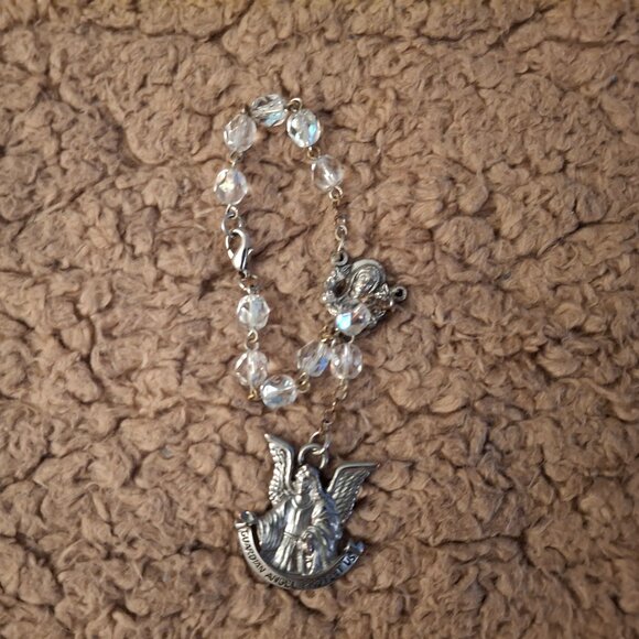 Jewelry | Catholic Vintage Guardian Angel Handheld Pocket Or For Car ...